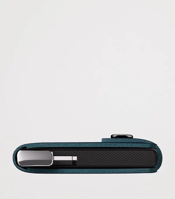 SECRID Leather Embossed Lines Miniwallet - Blue