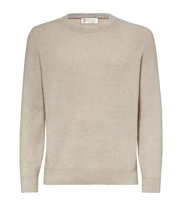 Brunello Cucinelli Cashmere Ribbed Sweater