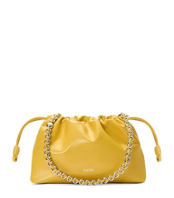 Loewe Medium Leather Flamenco Shoulder Bag - Yellow