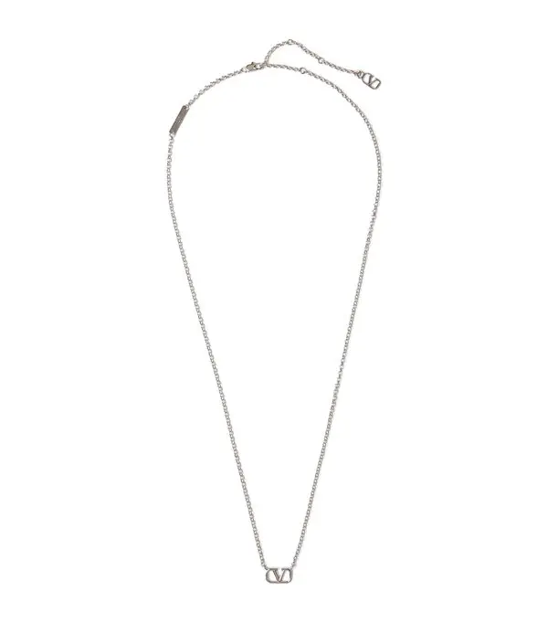 Valentino Garavani Vlogo Chain Necklace - White