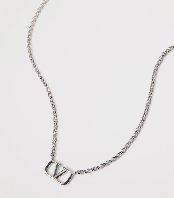 Valentino Garavani Vlogo Chain Necklace - White