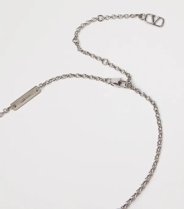 Valentino Garavani Vlogo Chain Necklace - White