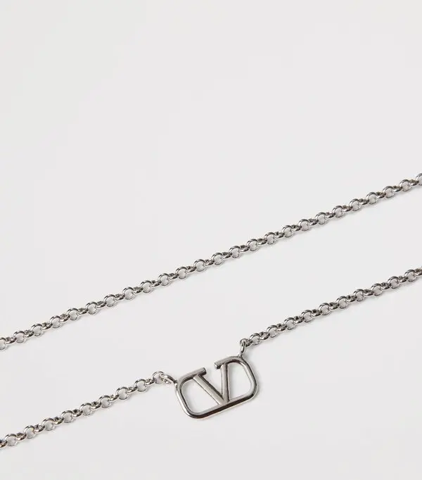 Valentino Garavani Vlogo Chain Necklace - White