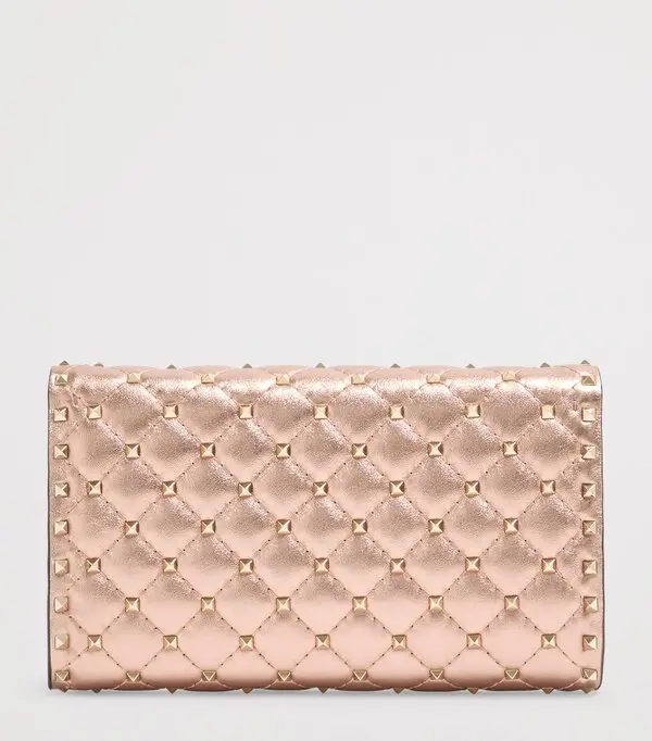 Valentino Garavani Leather Rockstud Spike Shoulder Bag - Nude