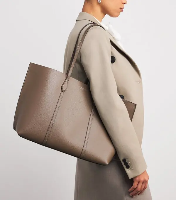 Tory Burch Leather Perry Tote Bag - Brown