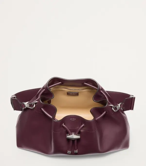 JIMMY CHOO Medium Cinch Leather Shoulder Bag