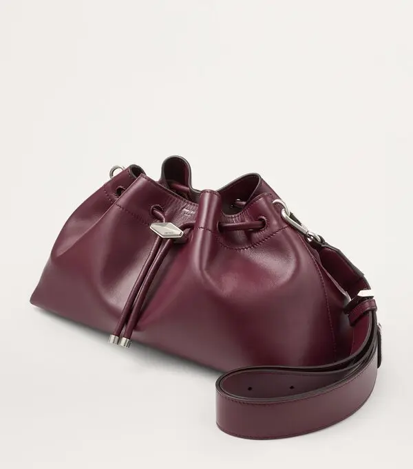 JIMMY CHOO Medium Cinch Leather Shoulder Bag
