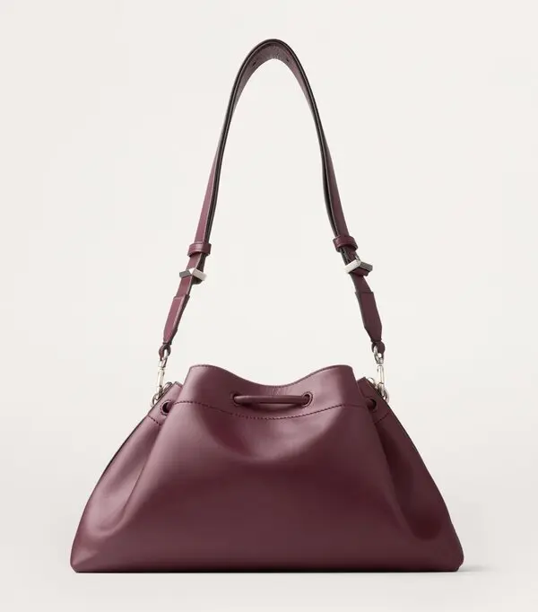 JIMMY CHOO Medium Cinch Leather Shoulder Bag