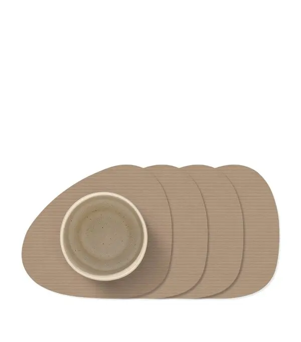 LIND DNA Curve Corduroy Coasters - Brown