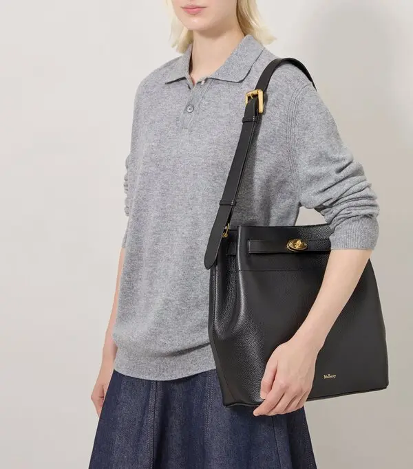 Mulberry Large Leather Islington Bucket Bag - Black