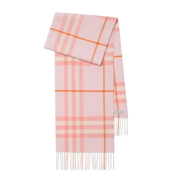 Burberry Cashmere Check Scarf - Pink