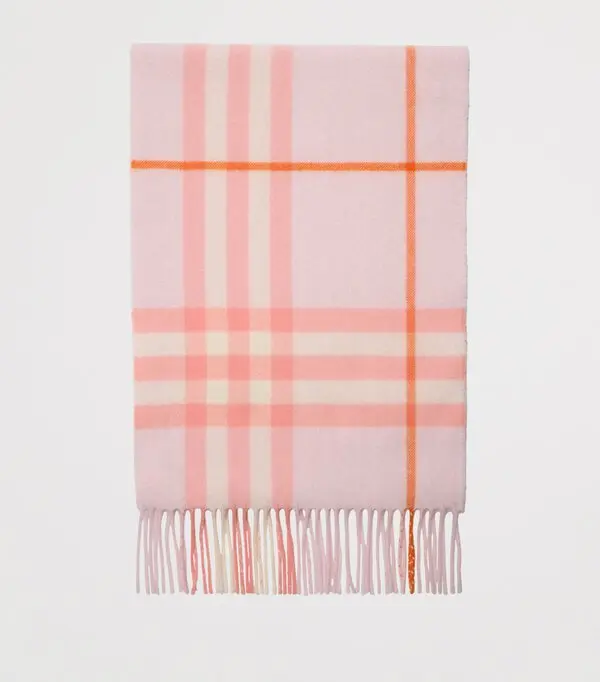Burberry Cashmere Check Scarf - Pink
