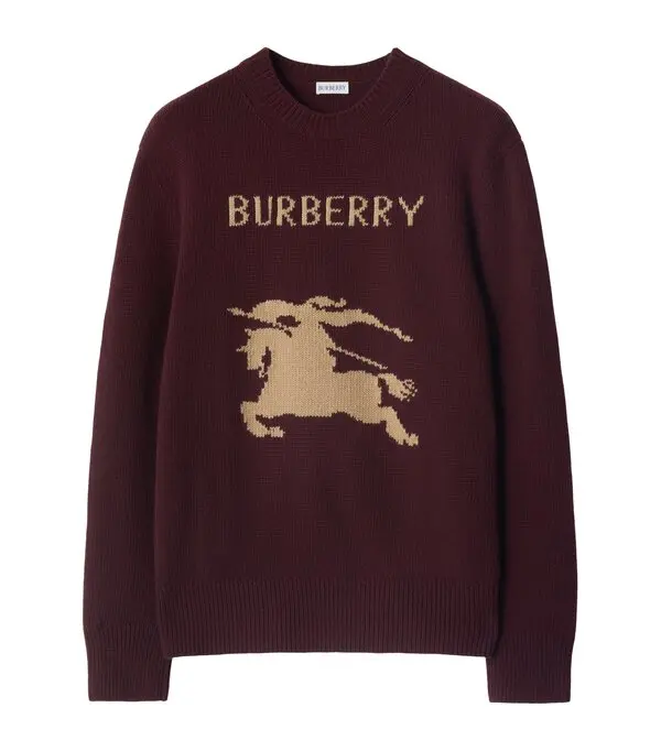Burberry Wool-cashmere Ekd Sweater - Red