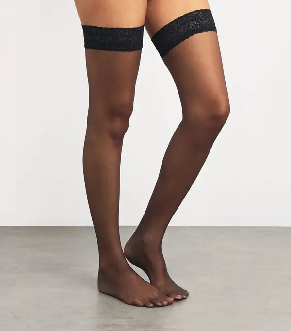 Falke Shelina Stay Ups - Black