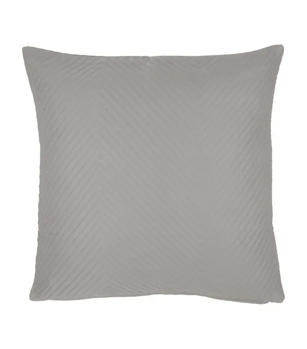 Frette Herringbone Cushion Cover - Grey