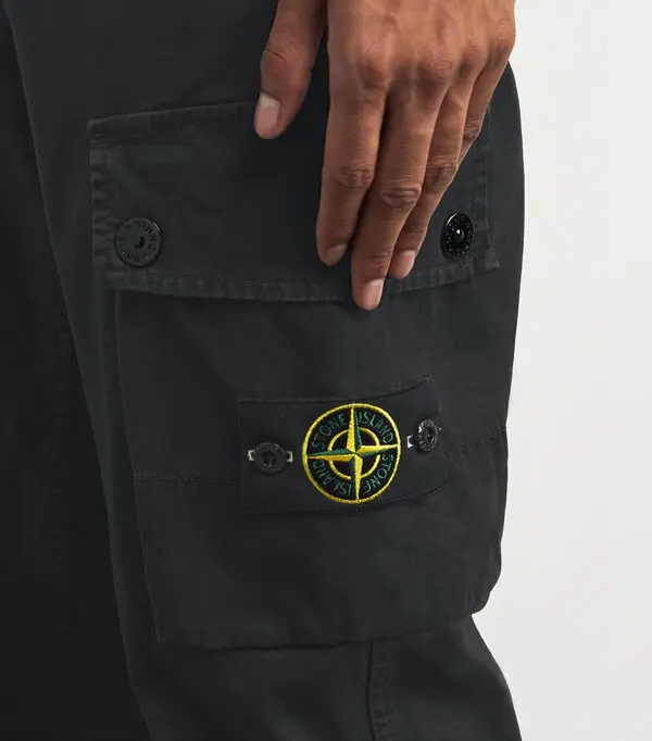 Stone Island Slim Cargo Trousers - Black