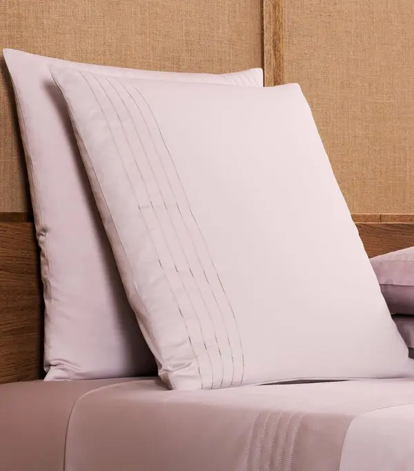 Frette Cotton Lush Ajour Square Pillowcase Set - Pink