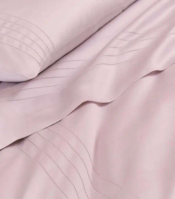 Frette Cotton Lush Ajour Square Pillowcase Set - Pink