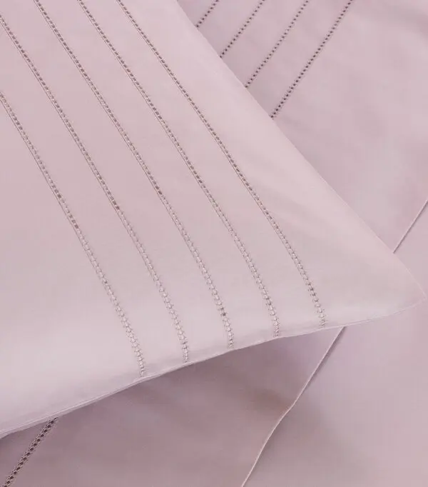 Frette Cotton Lush Ajour Square Pillowcase Set - Pink