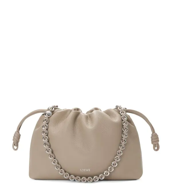 Loewe Medium Leather Flamenco Shoulder Bag - Green