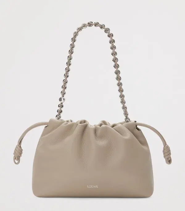 Loewe Medium Leather Flamenco Shoulder Bag - Green