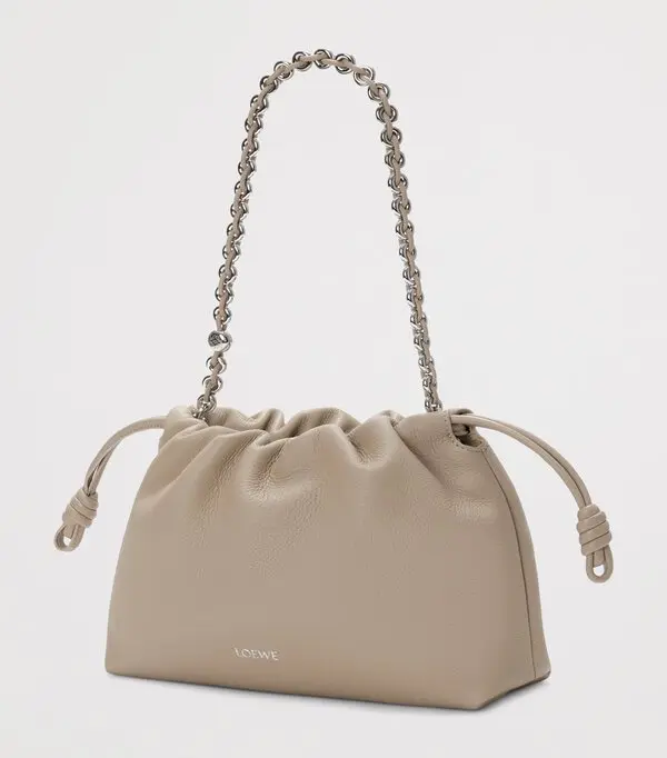 Loewe Medium Leather Flamenco Shoulder Bag - Green
