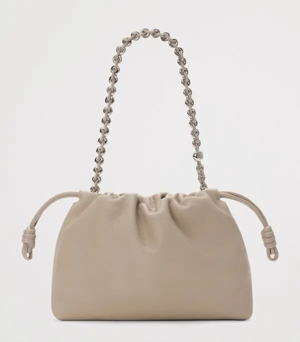 Loewe Medium Leather Flamenco Shoulder Bag - Green