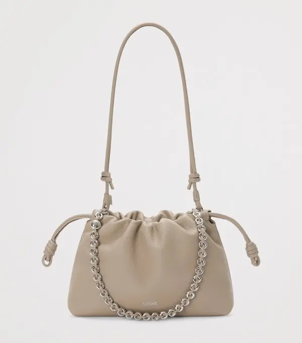Loewe Medium Leather Flamenco Shoulder Bag - Green