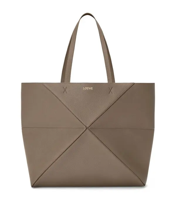 Loewe Large Leather Puzzle Fold Tote Bag