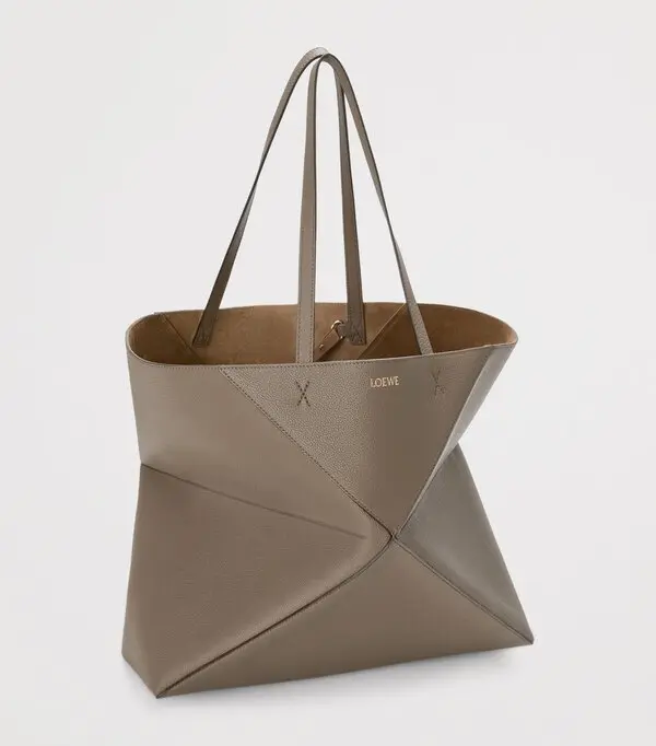Loewe Large Leather Puzzle Fold Tote Bag