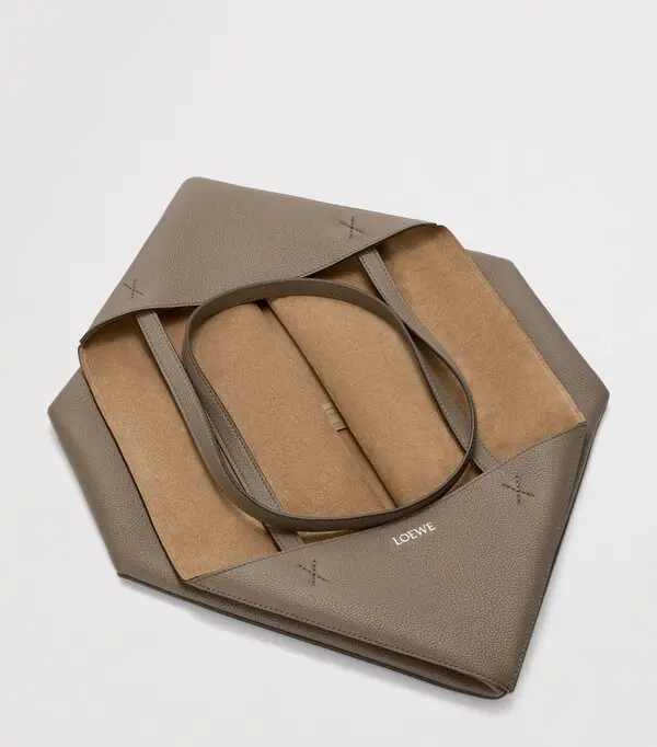 Loewe Large Leather Puzzle Fold Tote Bag