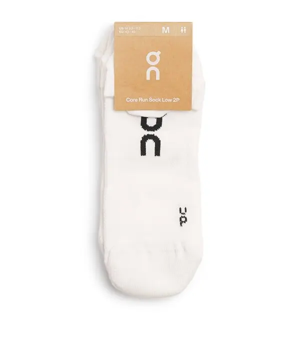 On Organic Cotton-blend Core Run Low Socks - White