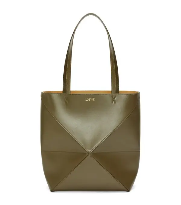 Loewe Medium Leather Puzzle Fold Tote Bag