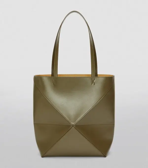 Loewe Medium Leather Puzzle Fold Tote Bag