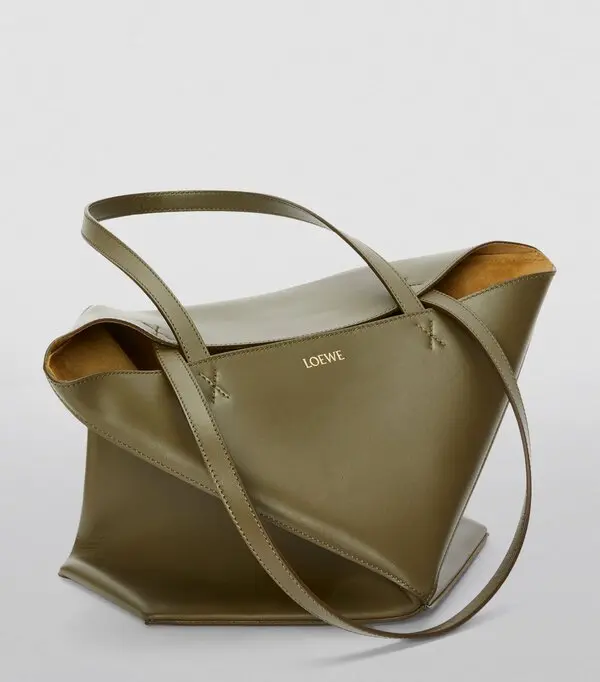 Loewe Medium Leather Puzzle Fold Tote Bag