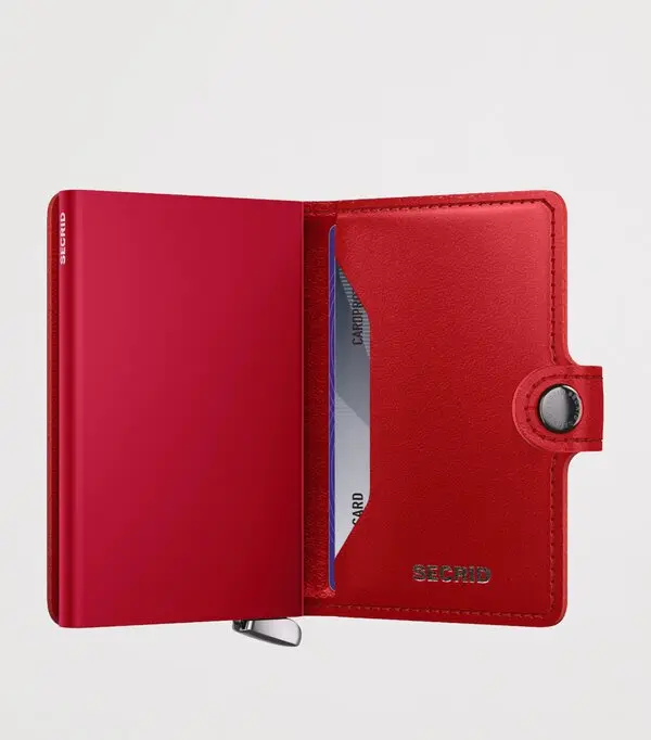 SECRID Leather Diamond-embossed Miniwallet - Red