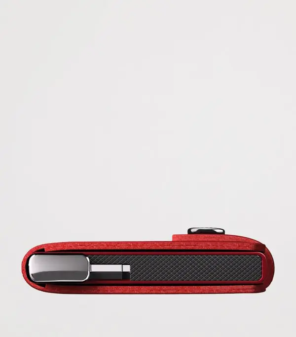 SECRID Leather Diamond-embossed Miniwallet - Red