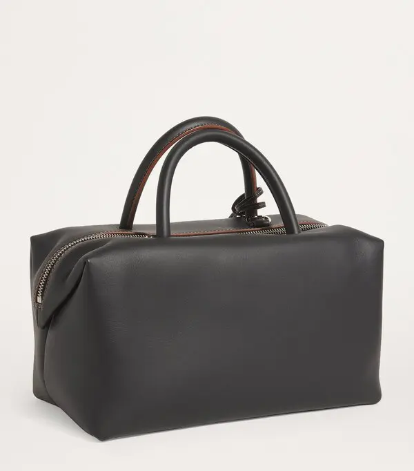 Max Mara Leather Satchel Top-handle Bag - Black