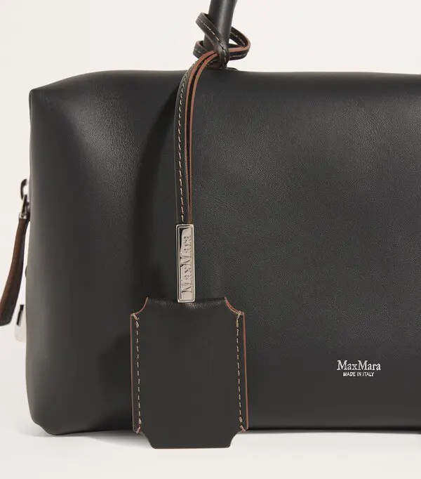 Max Mara Leather Satchel Top-handle Bag - Black