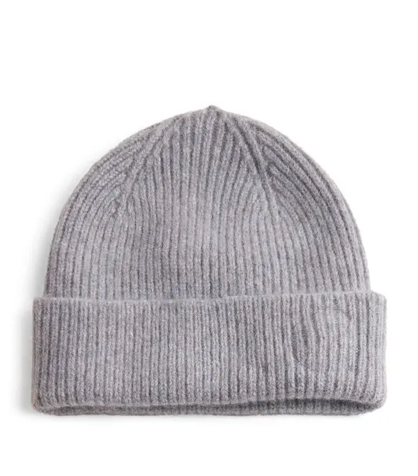 LE BONNET Lambswool-caregora Classic Beanie - Grey