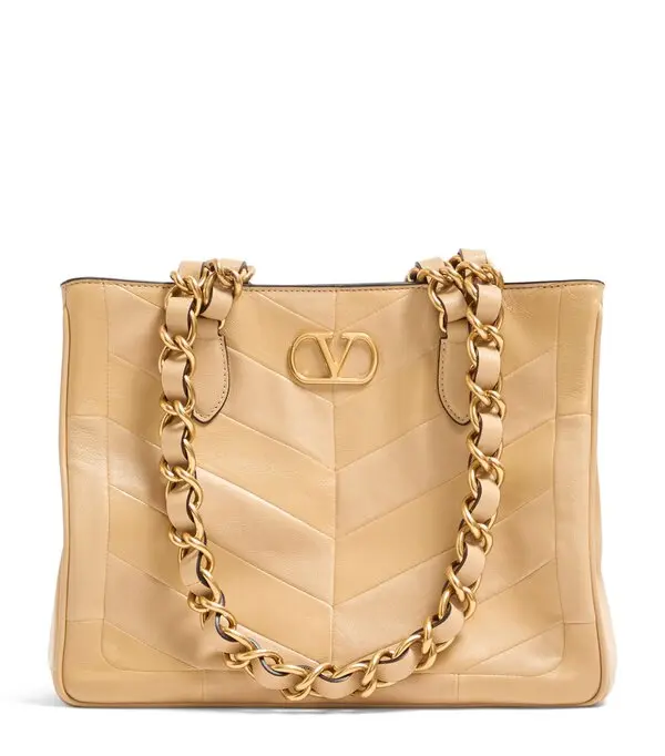 Valentino Garavani Small Lambskin Laseine Tote