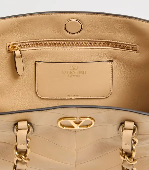 Valentino Garavani Small Lambskin Laseine Tote