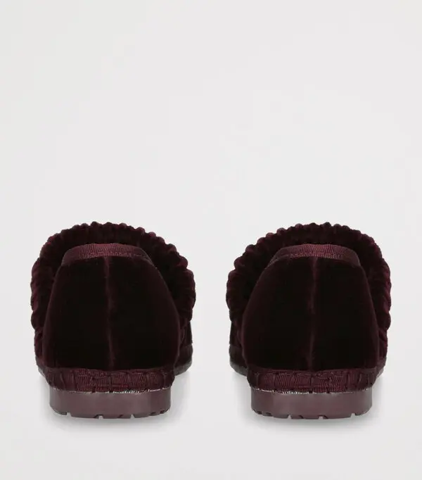 FLABELUS Velvet Mafalda Espadrilles - Burgundy