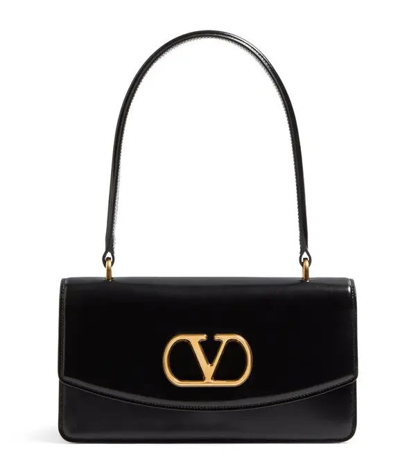 Valentino Garavani Leather Top Handle Bag - Black