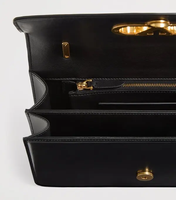 Valentino Garavani Leather Top Handle Bag - Black