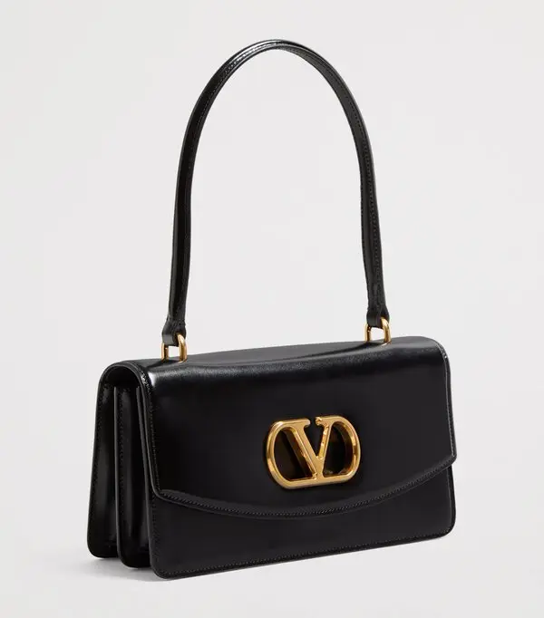Valentino Garavani Leather Top Handle Bag - Black