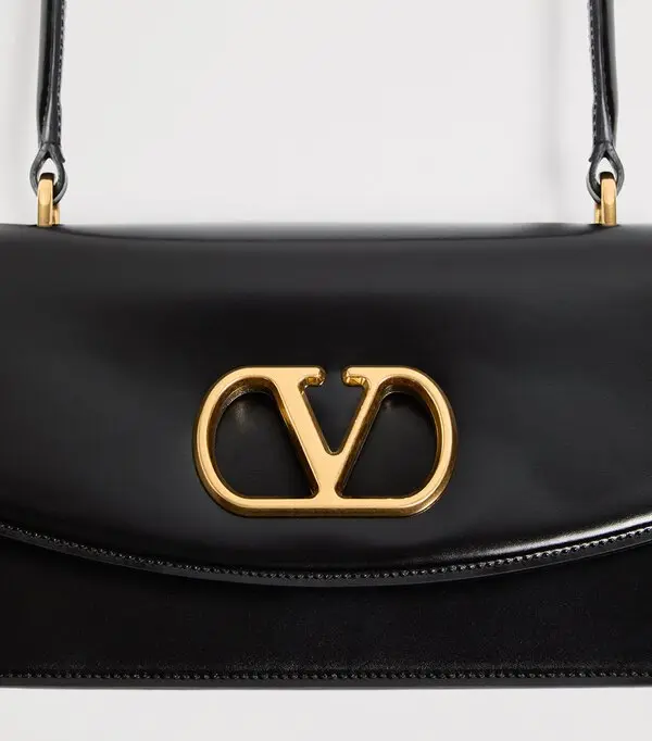 Valentino Garavani Leather Top Handle Bag - Black