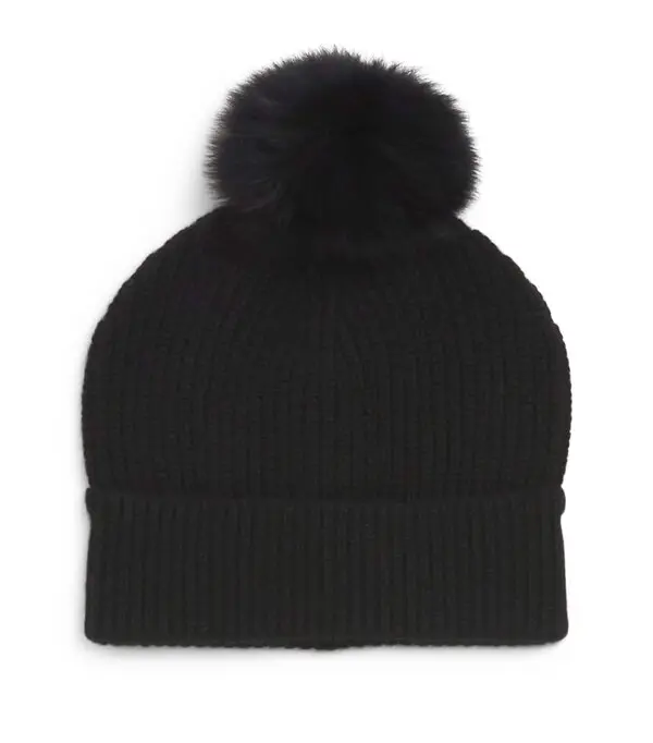 YVES SALOMON Cashmere Beanie - Black