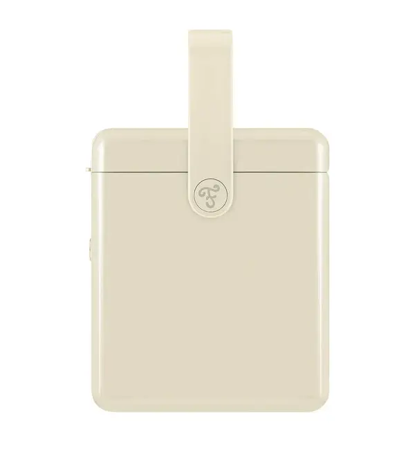 FIELDBAR Mini Bar Cooler Box With Leather Sling - White