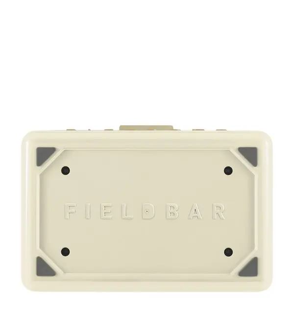 FIELDBAR Mini Bar Cooler Box With Leather Sling - White